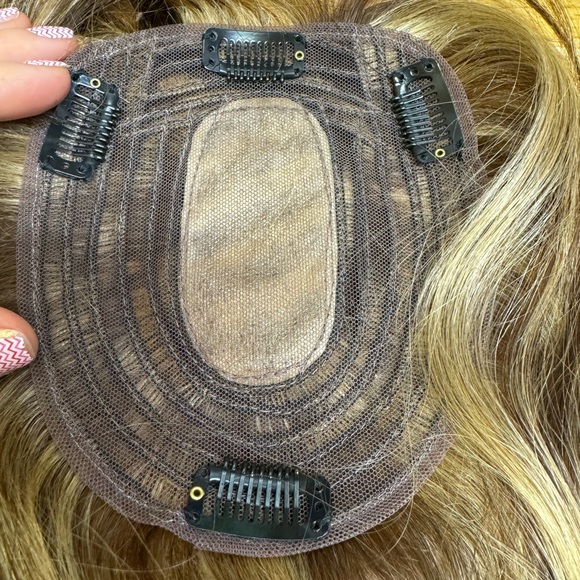 Hair | Human Hair 14 Wig Topper With Bangs Color 4p27 | Poshmark